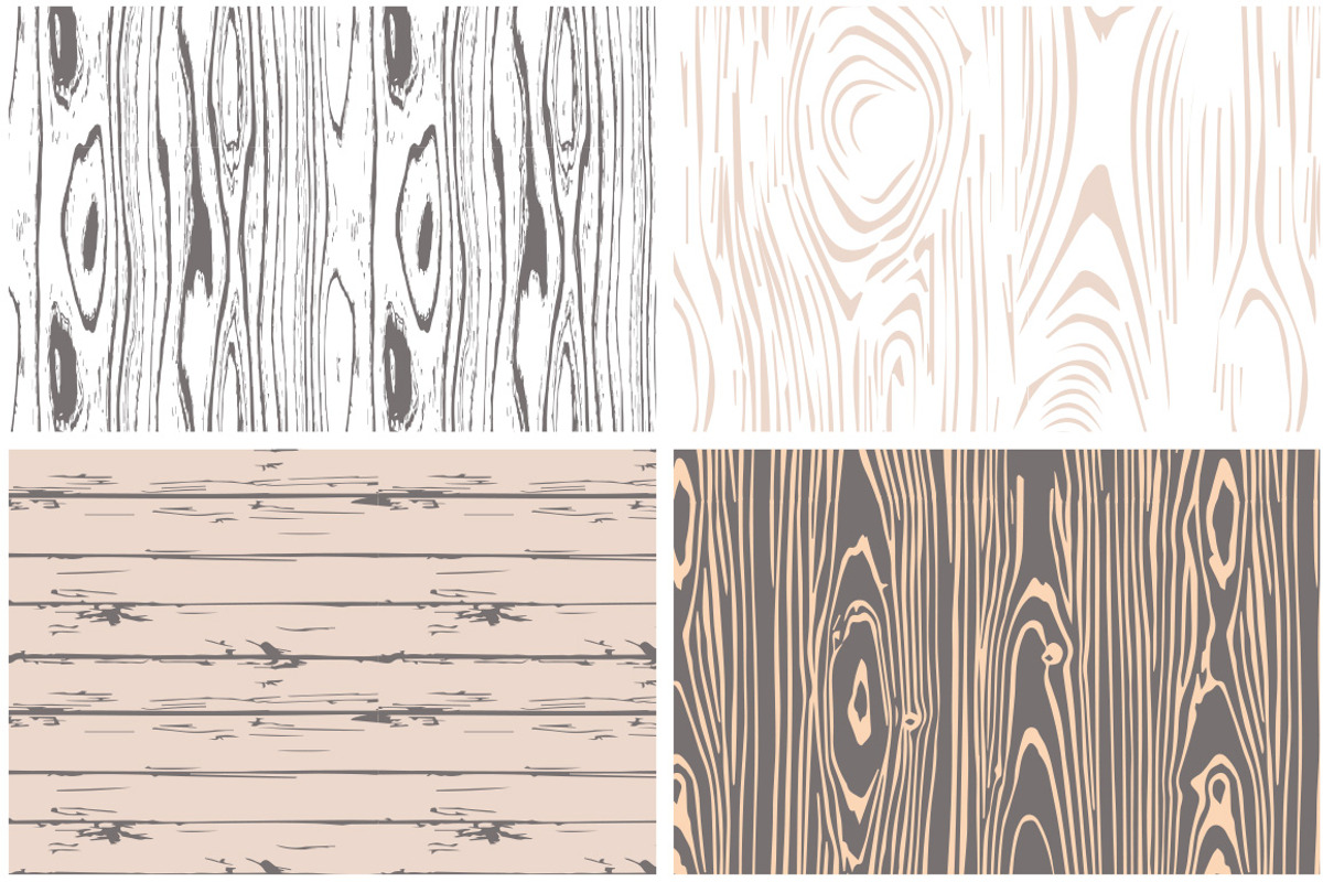 Woodgrain Seamless Vector Patterns, a Pattern Graphic by Youandigraphics