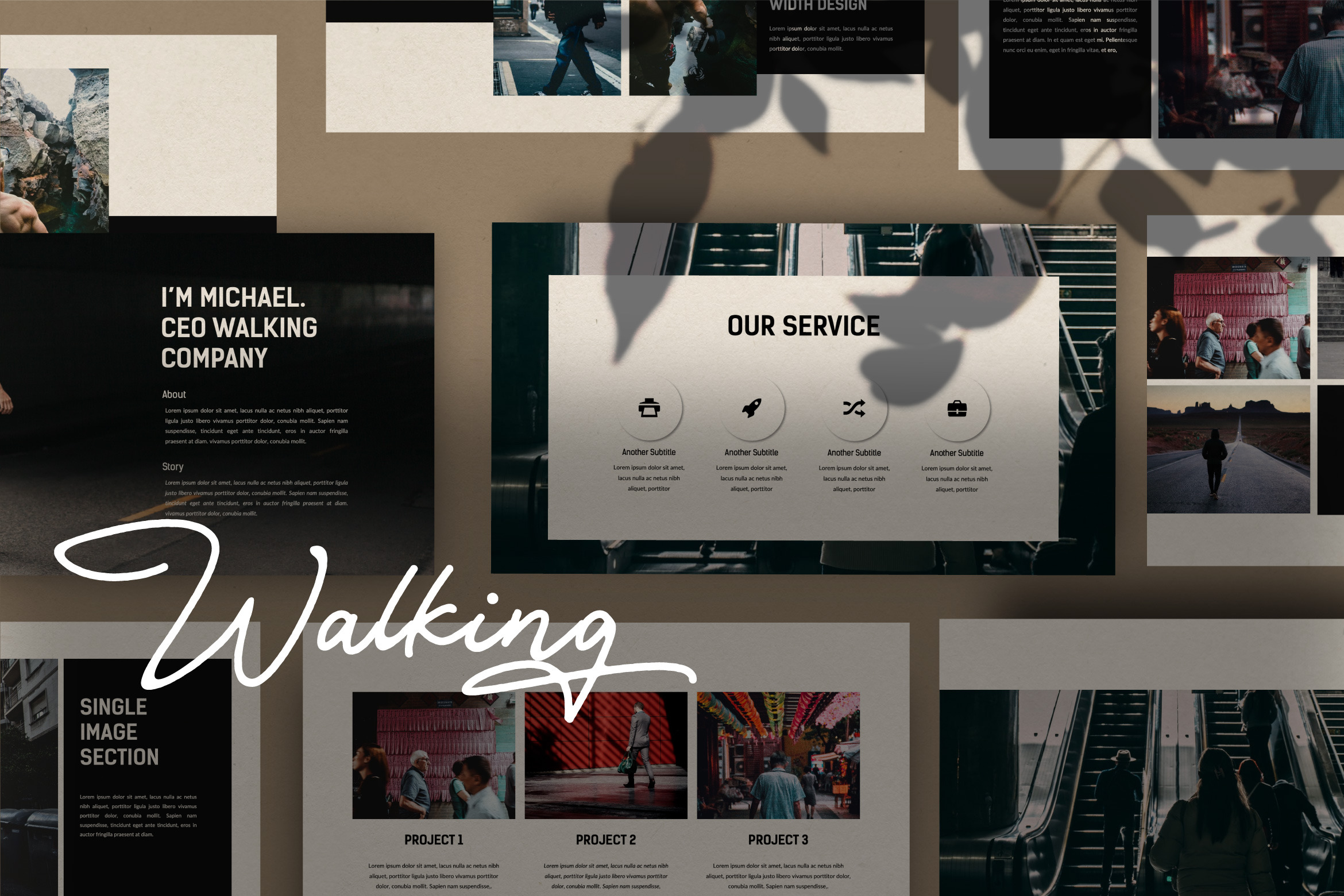 walking - Google Slide, a Presentation Template by Dirtytemp Studio ...