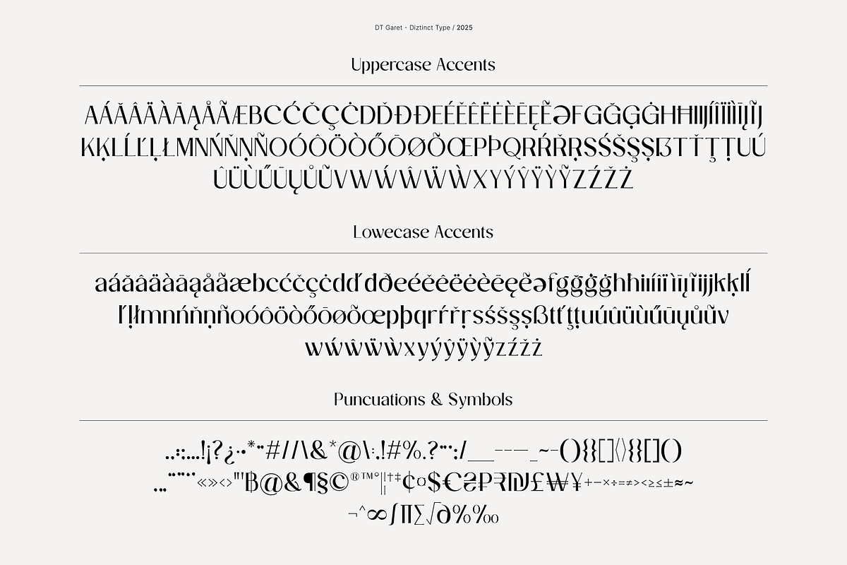 DT Garet – Luxury Serif Font