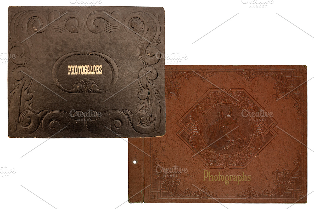 Vintage Photo Album Cover Textures, a Texture Graphic by Blue Line Design