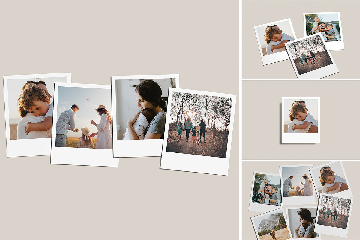Polaroid Mockup, a Stationery Template by seramoe