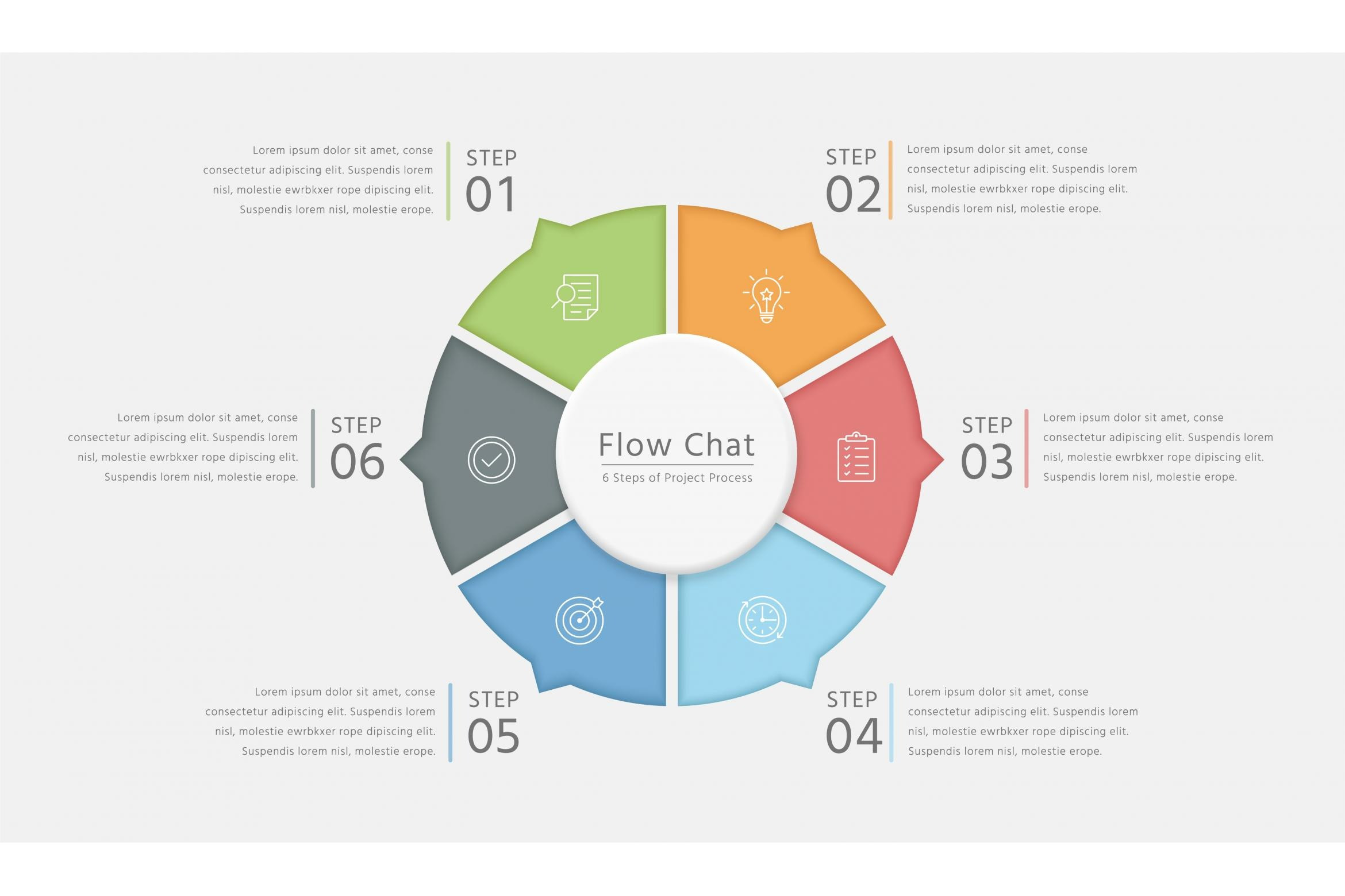 Circle Chart project process | Presentation Templates ~ Creative Market