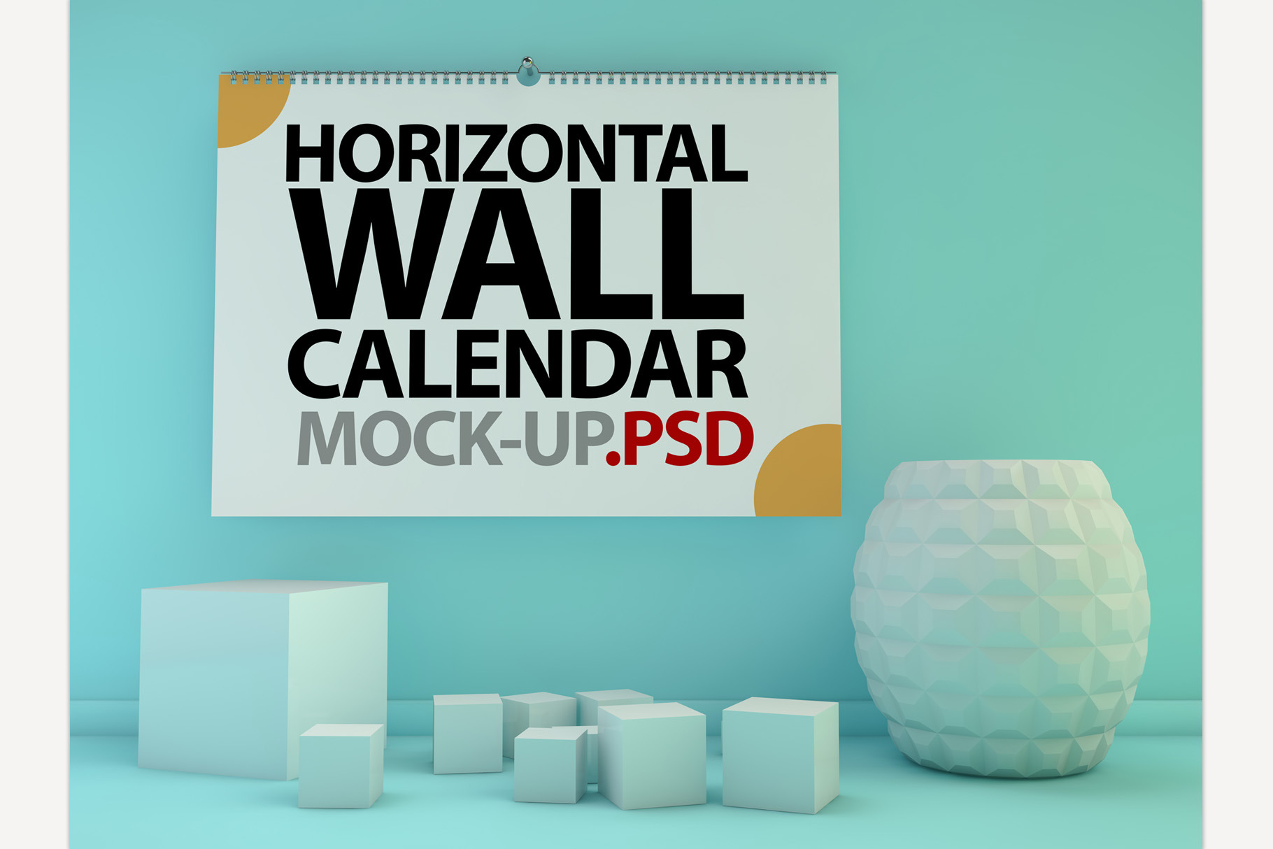 Calendar mockup, a Books & Magazine Mockup by 3D Graphics Shop