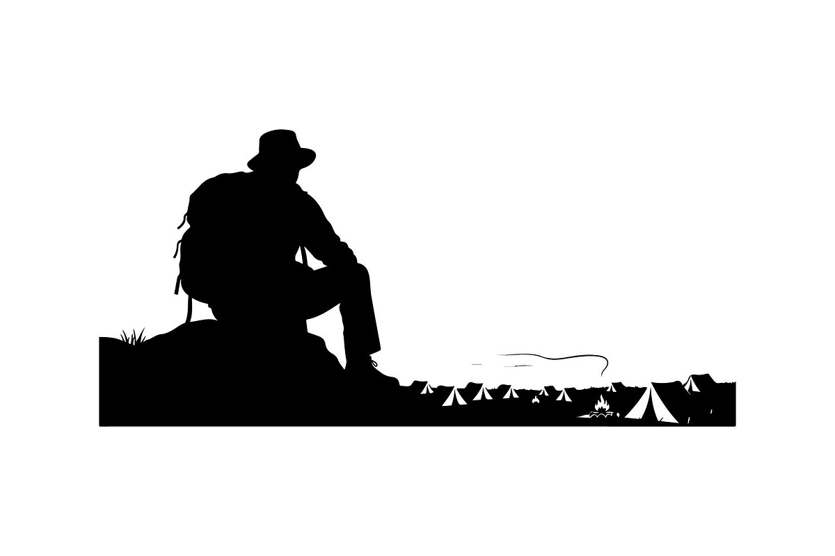 Forest Camping Silhouette Pack, an Object Graphic by yasushie