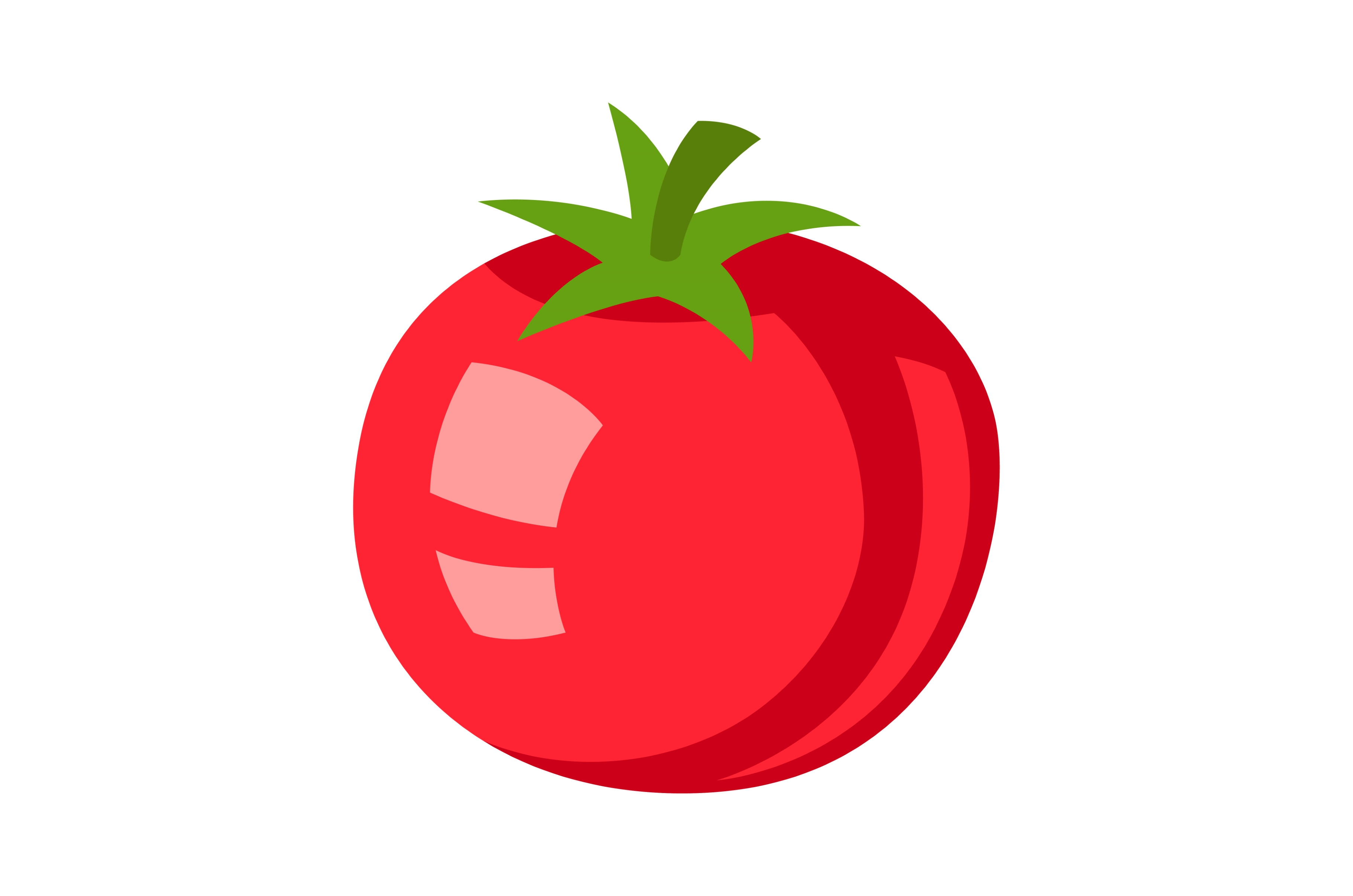 Illustration of stylized tomato., a Food Illustration by incomible