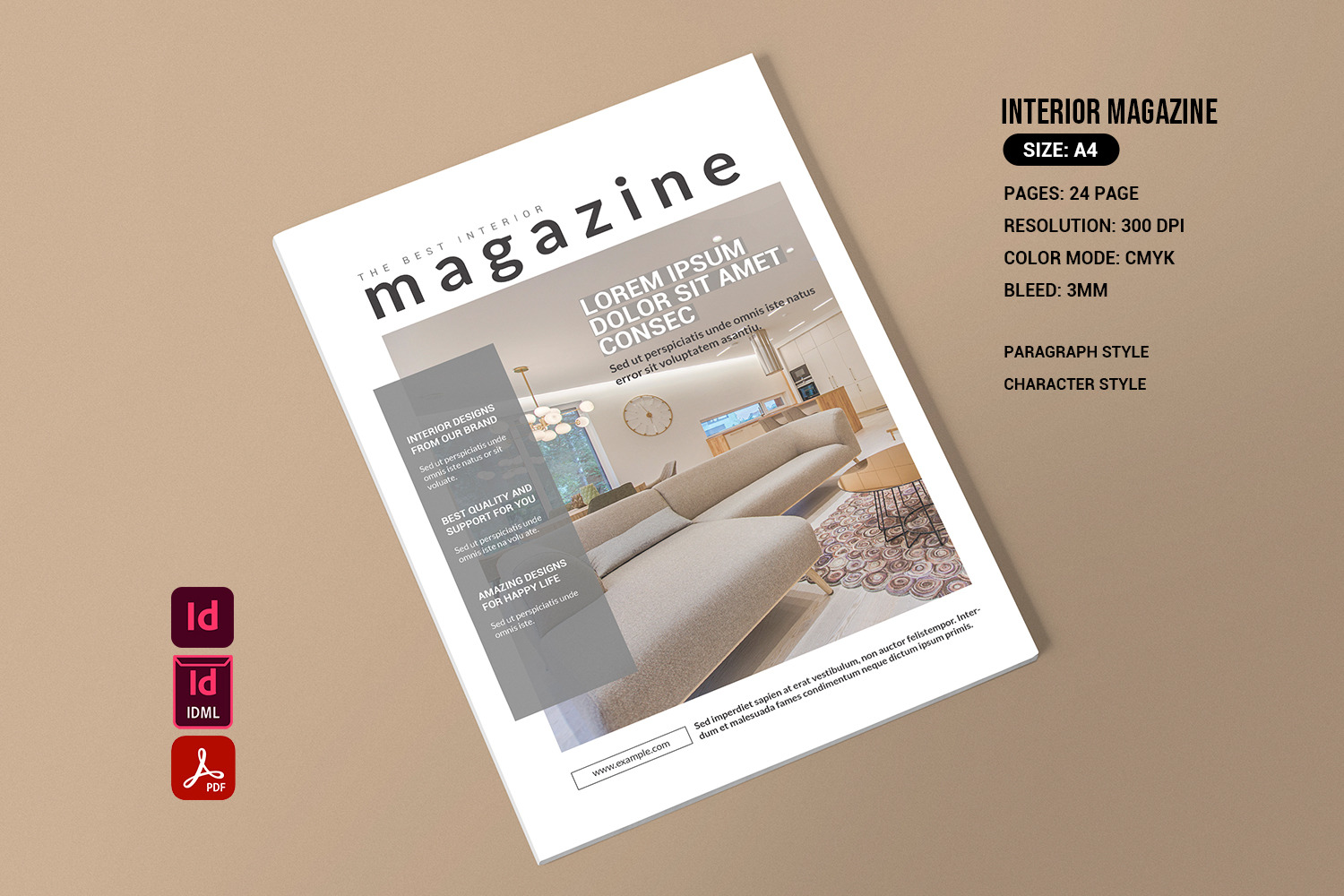 Interior Magazine, a Magazine Template by retrographix