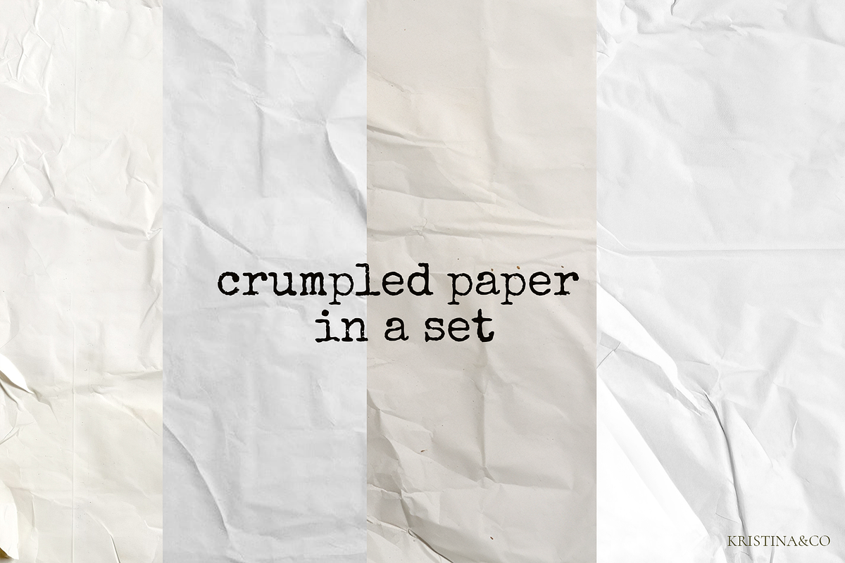 Crumpled Paper Collage, an Object Graphic by Kristina&Co