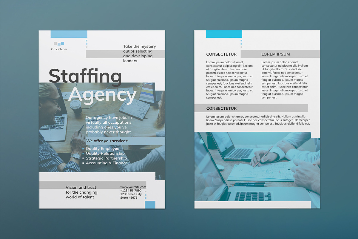 Staffing Agency Flyer, a Flyer Template by TemplatesNow!