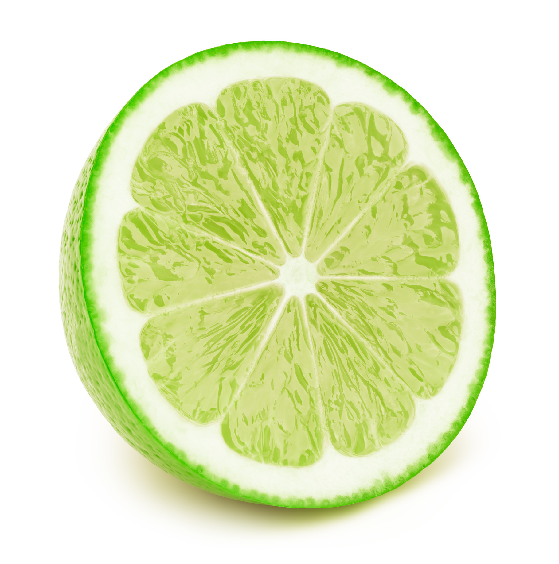 Half of lime fruit slice isolated on white featuring lime, slice, and ...