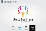 Unity business logo template, a Branding & Logo Template by ft.studio
