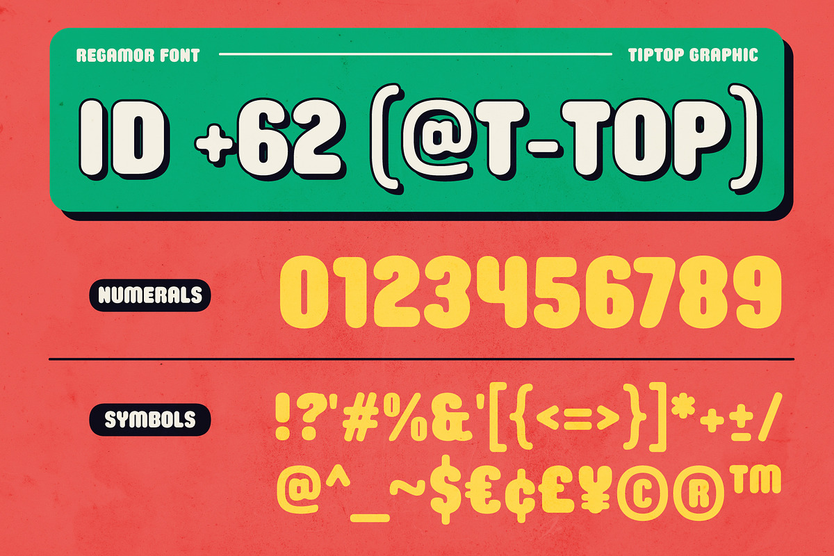 Regamor – Fat Rounded Retro Font, a Sans Serif Font by Tiptop Graphic