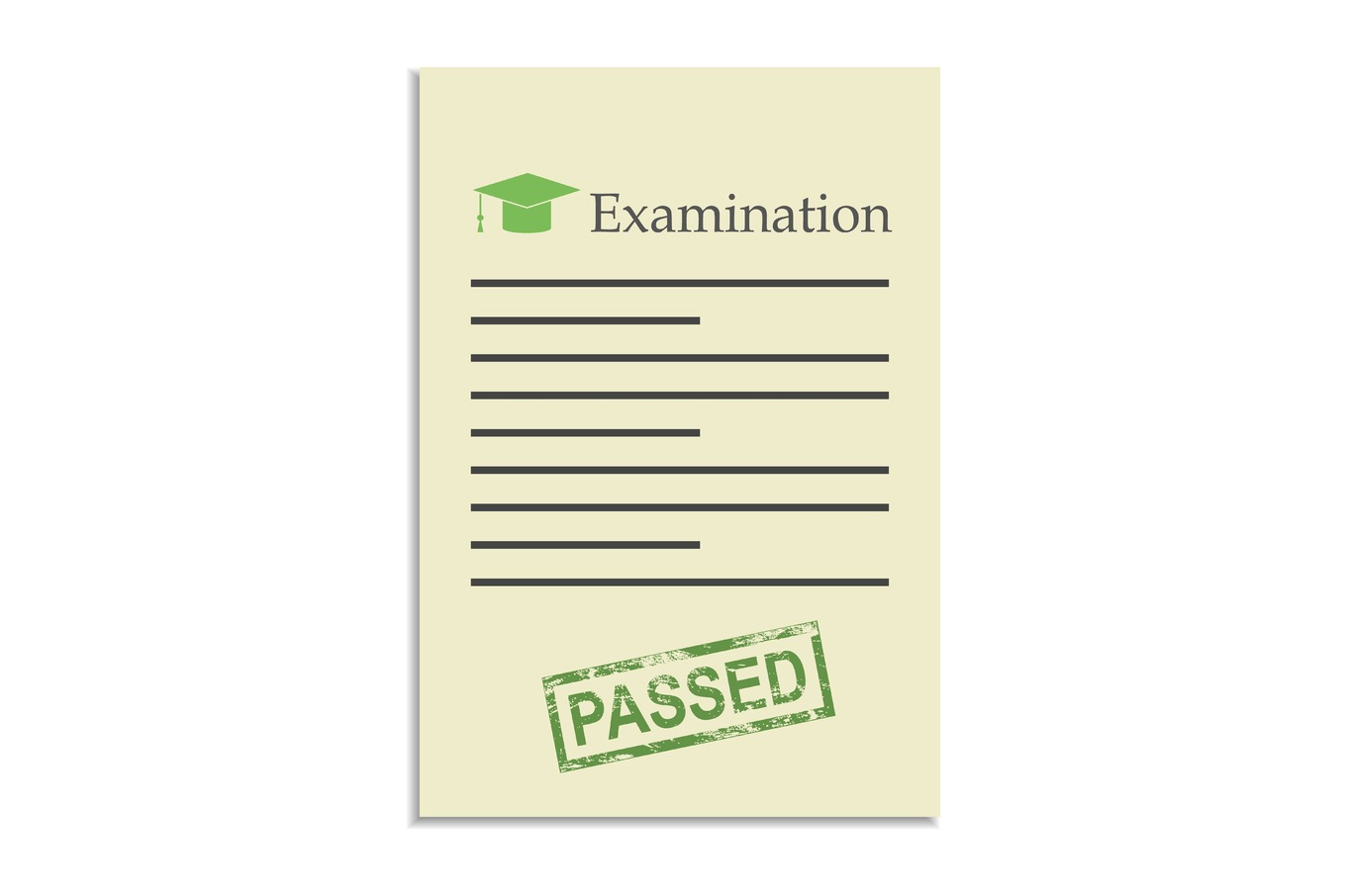 Examination paper with passed stamp, a Texture Graphic by rinika