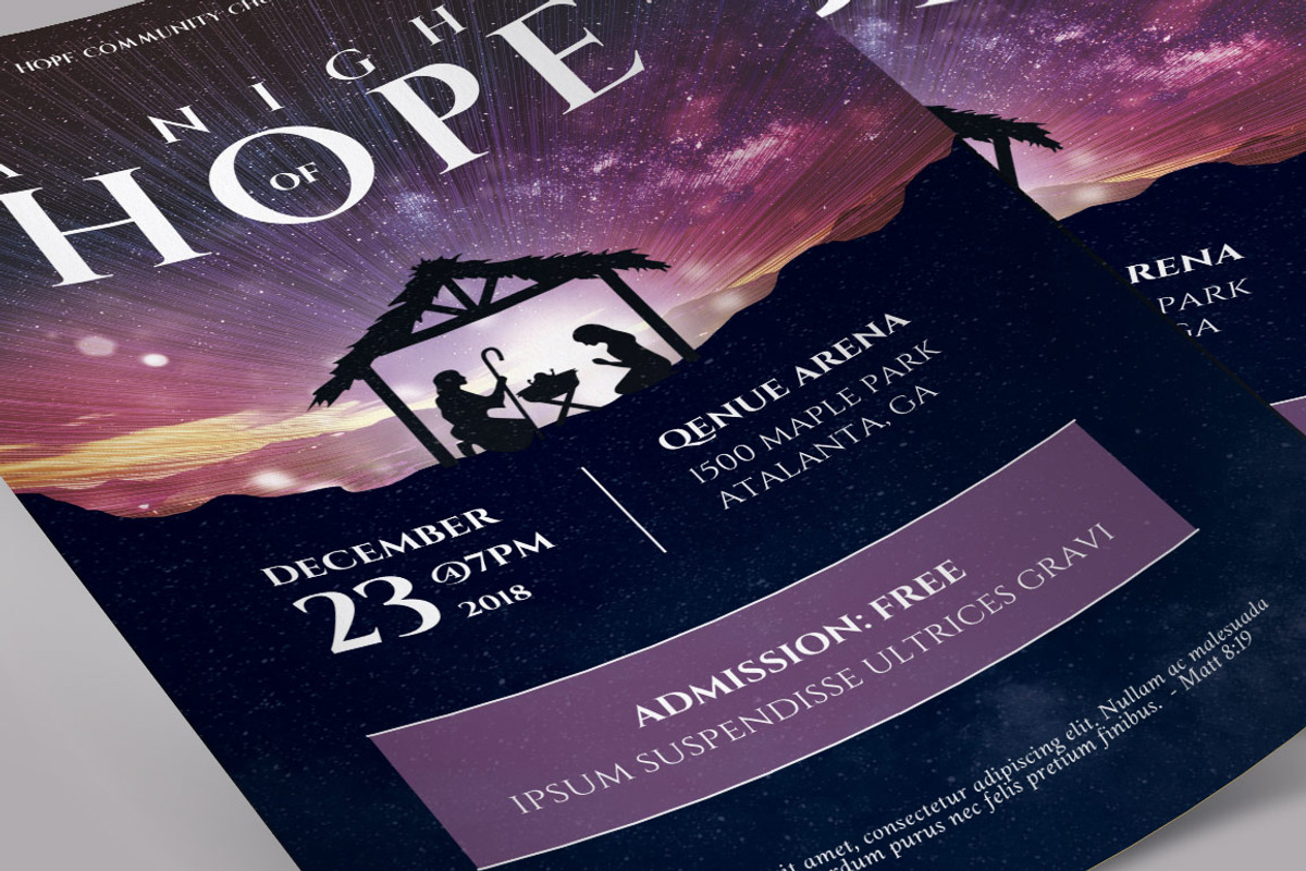 Hope Christmas Flyer Word Publisher, a Flyer Template by Godserv Designs