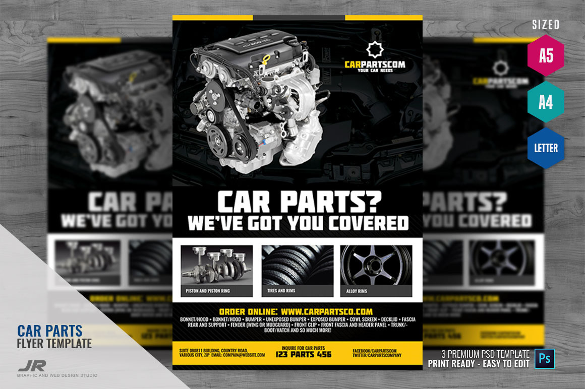 Car Parts Shop Flyer | Flyer Templates ~ Creative Market
