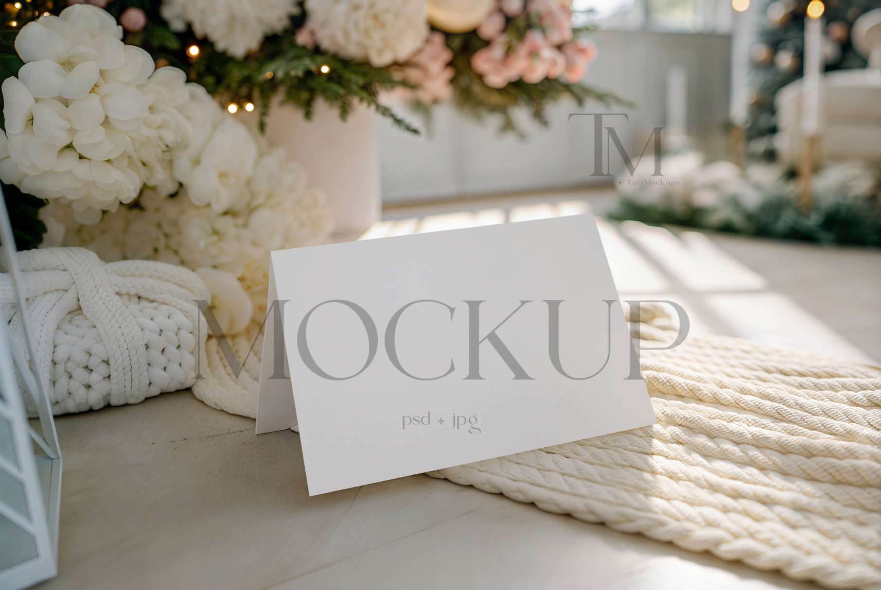 Winter 5x3.5 Card PSD Mockup, a Product Mockup by TatiMockup