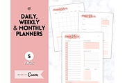 Planner BUNDLE! Daily, Weekly, Monthly