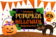Pumpkin Halloween, a Script Font by caocastudio