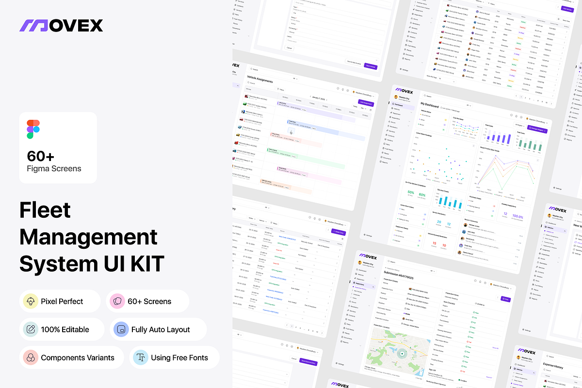 Movex - Fleet Management System, an UI Kit Template by floxui