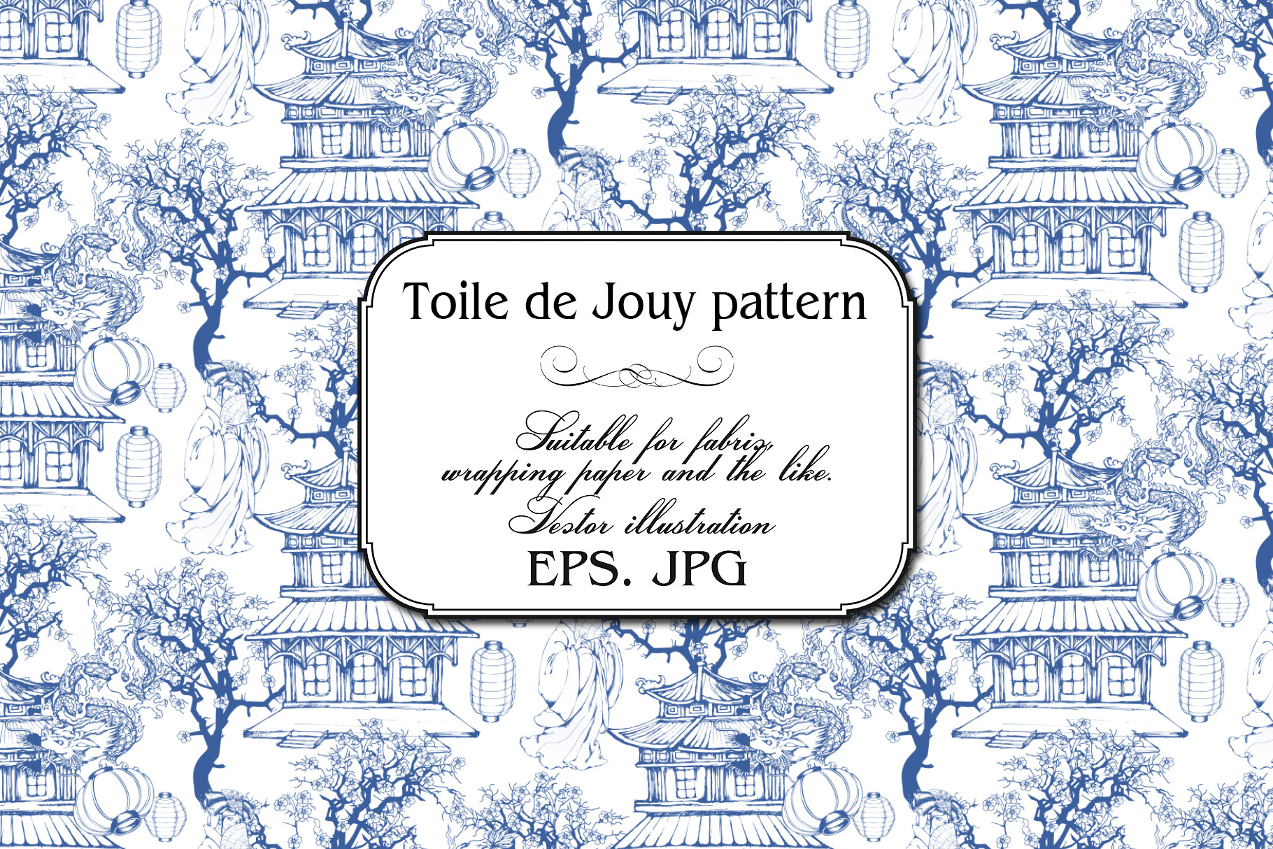 Style Toile de Jouy, a Pattern Graphic by Designs by Helen Trupak ...