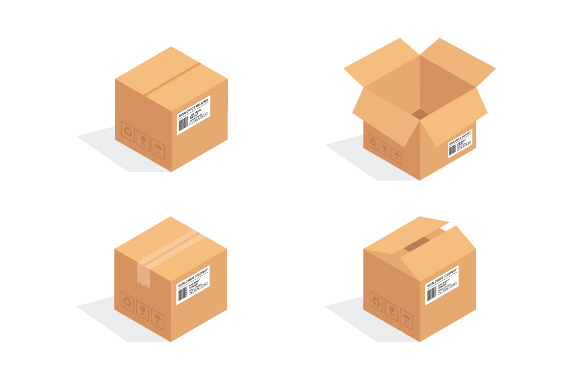 Isometric Box illustration Vol. 1 | Object Illustrations ~ Creative Market