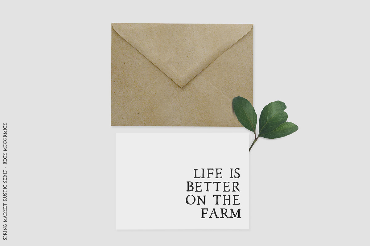 Spring Market - Rustic Font, a Serif Font by Beck McCormick