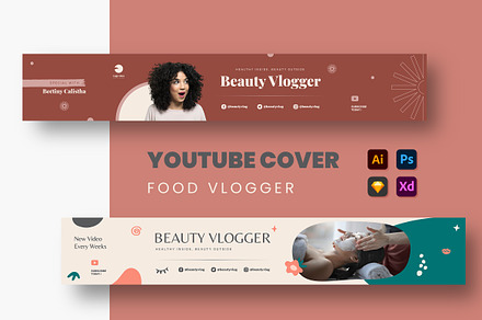Beauty Youtube Cover | Social Media Templates ~ Creative Market