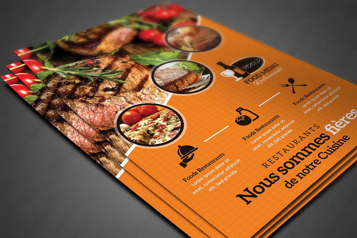 Simple Food Menu, a Flyer Template by AfzaalGraphics