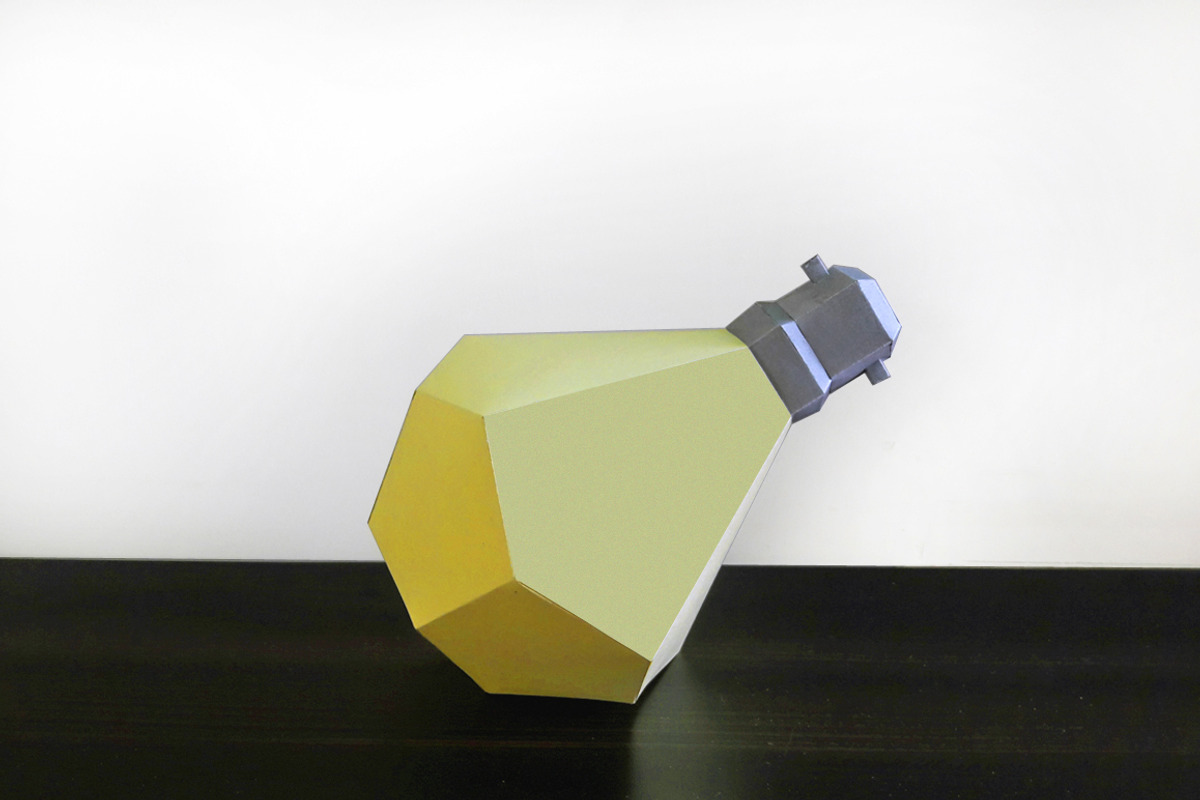 DIY Paper Bulb - 3d papercrafts, a Templates & Theme by PAPER amaze