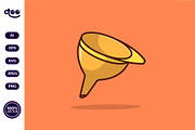 Funnel cartoon vector illustration