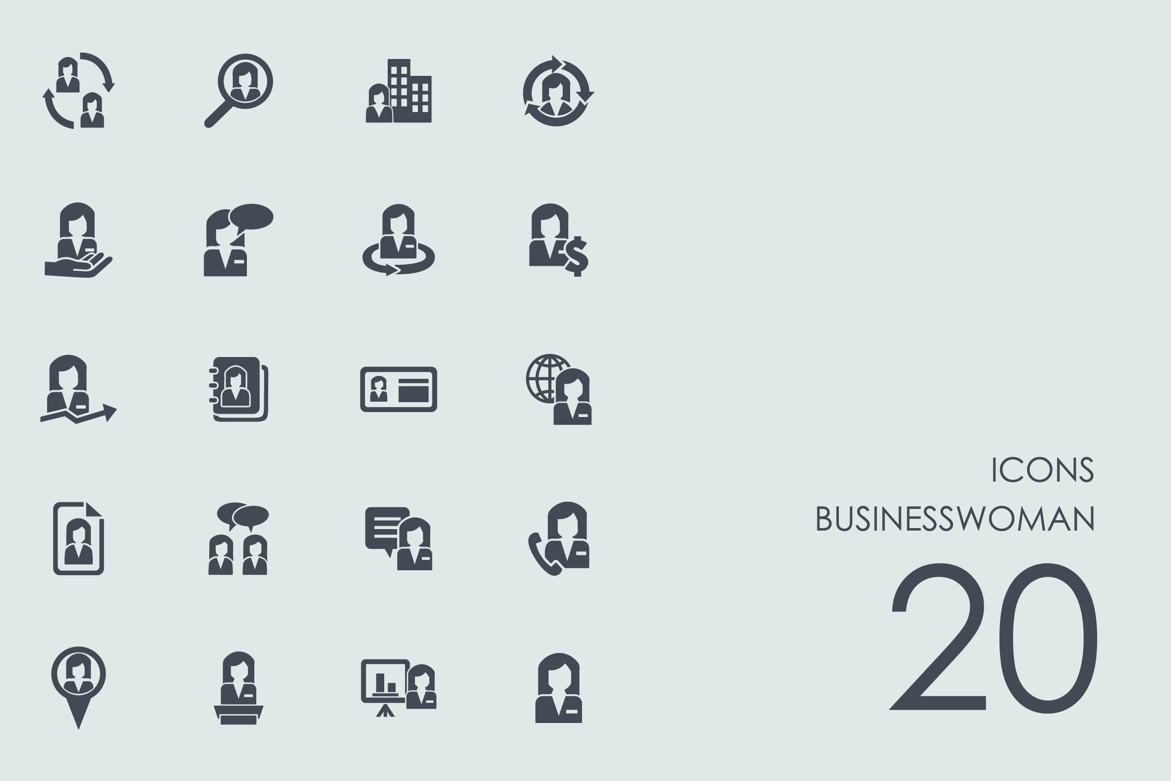 Business woman icons, an Icon by Palau