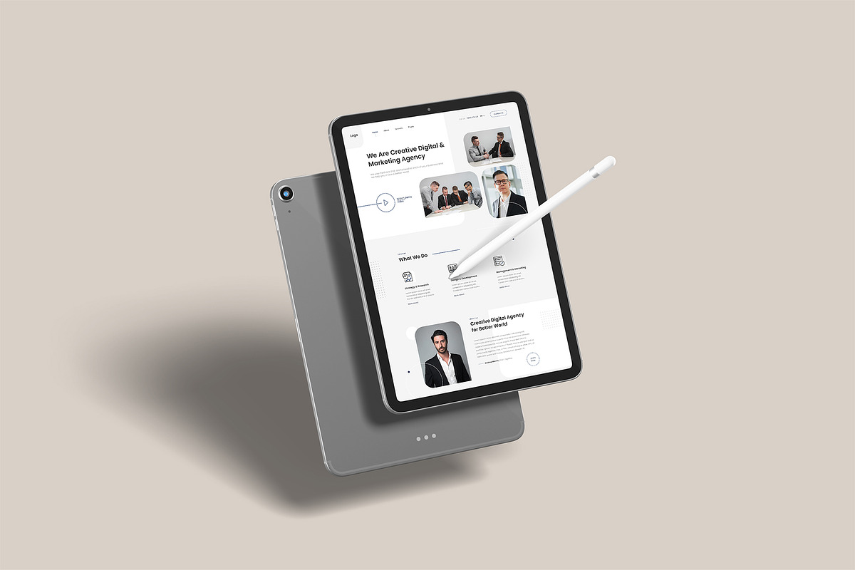 iPad Air - Web App Presentation Mockup