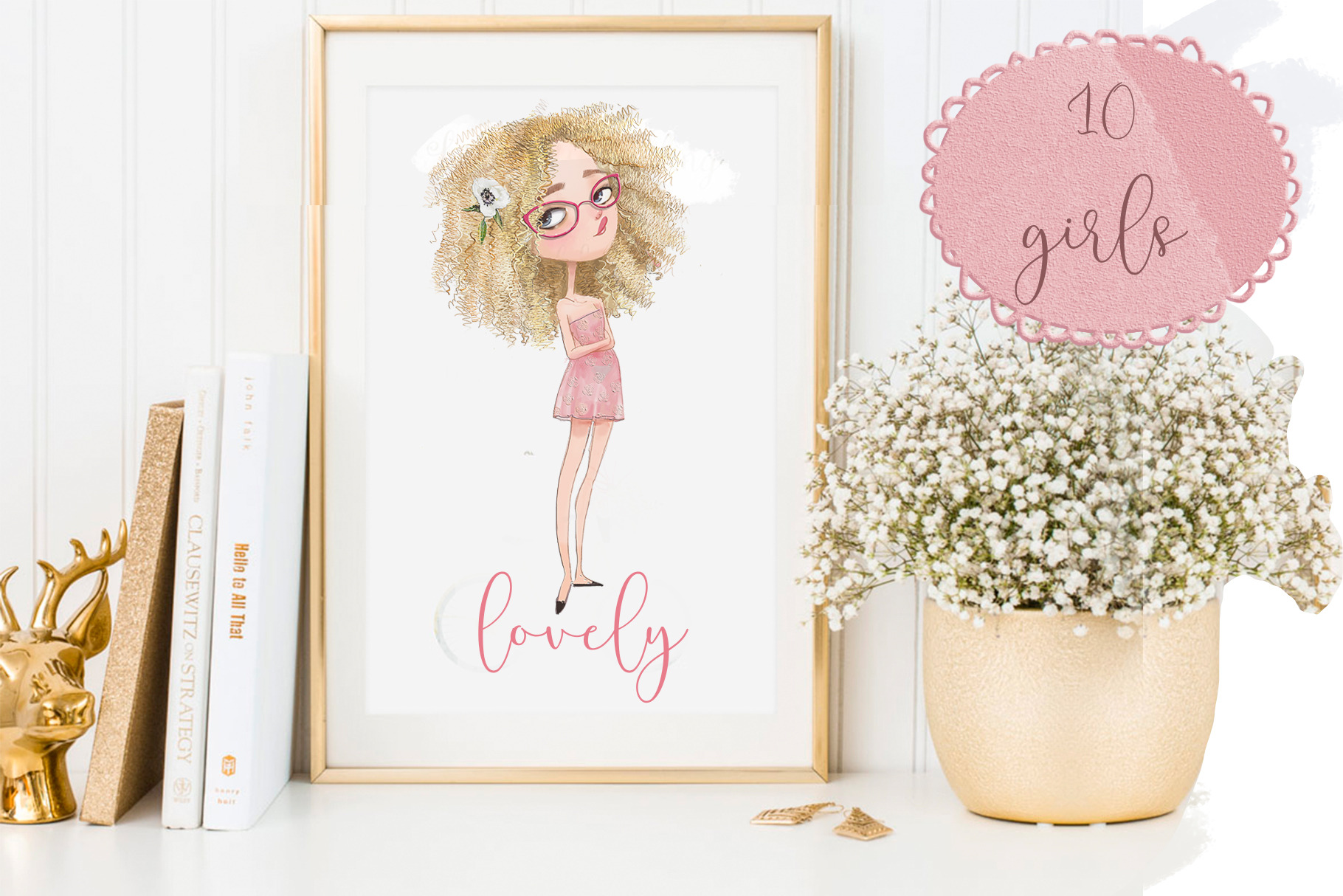 10 girls, an Education Illustration by Eve Farb