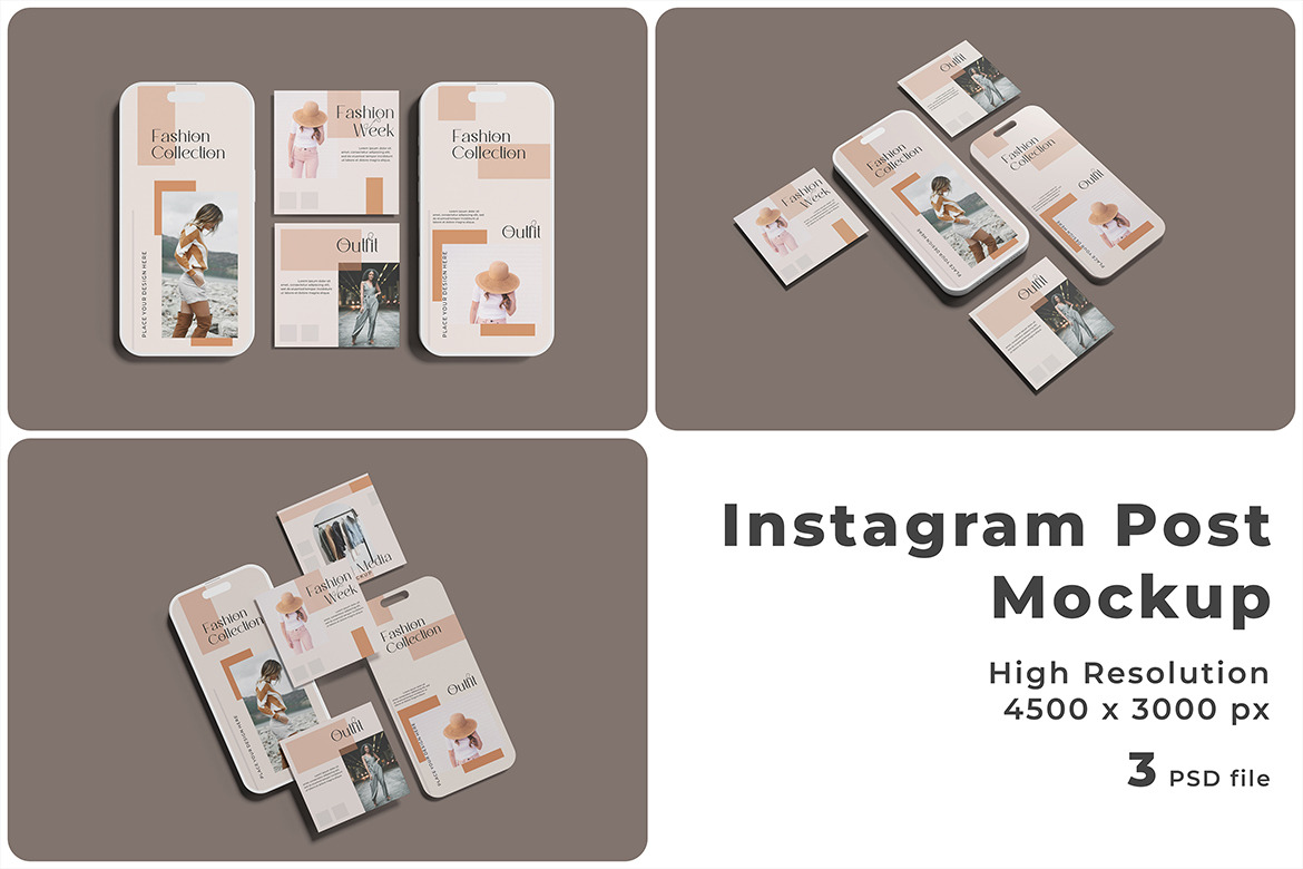 Instagram Post Mockup, a Device Mockup by Pixie Creative