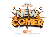 New Comer Text Effect Comic Style | Layer Styles ~ Creative Market