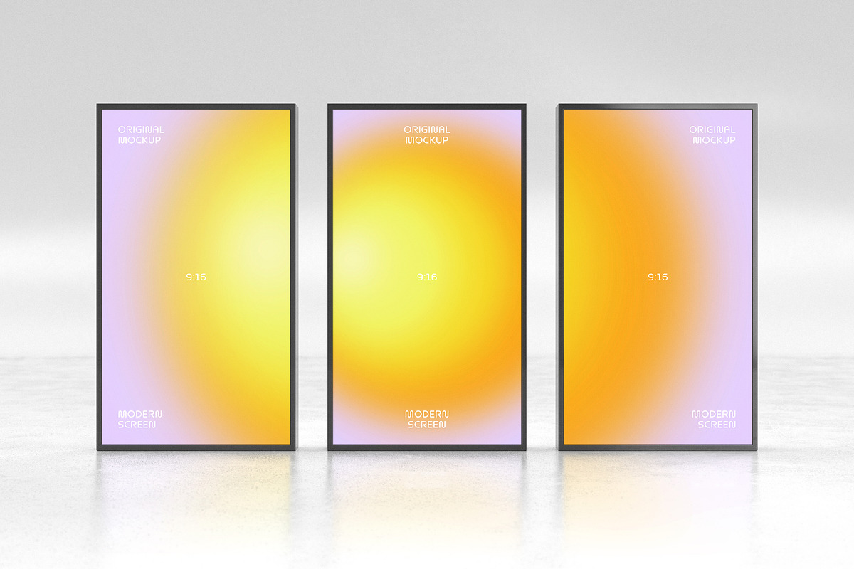Bright Vertical Screens Mockup, an Advertising Mockup by Design Squad