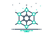 Polymer molecule mix icon, an Icon by Creative priyanka