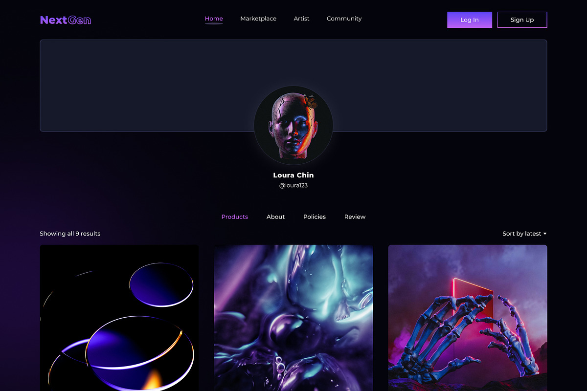 NextGen NFT Marketplace Figma Template