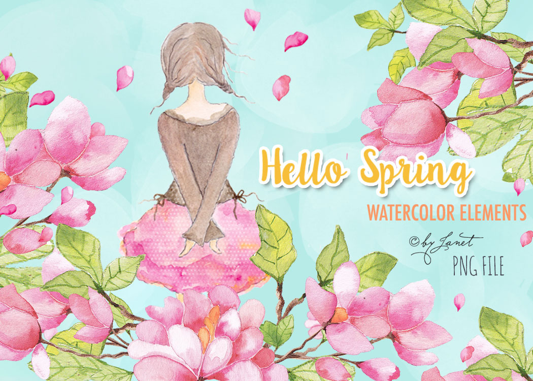 Hello Spring, an Illustration by helloPAPER