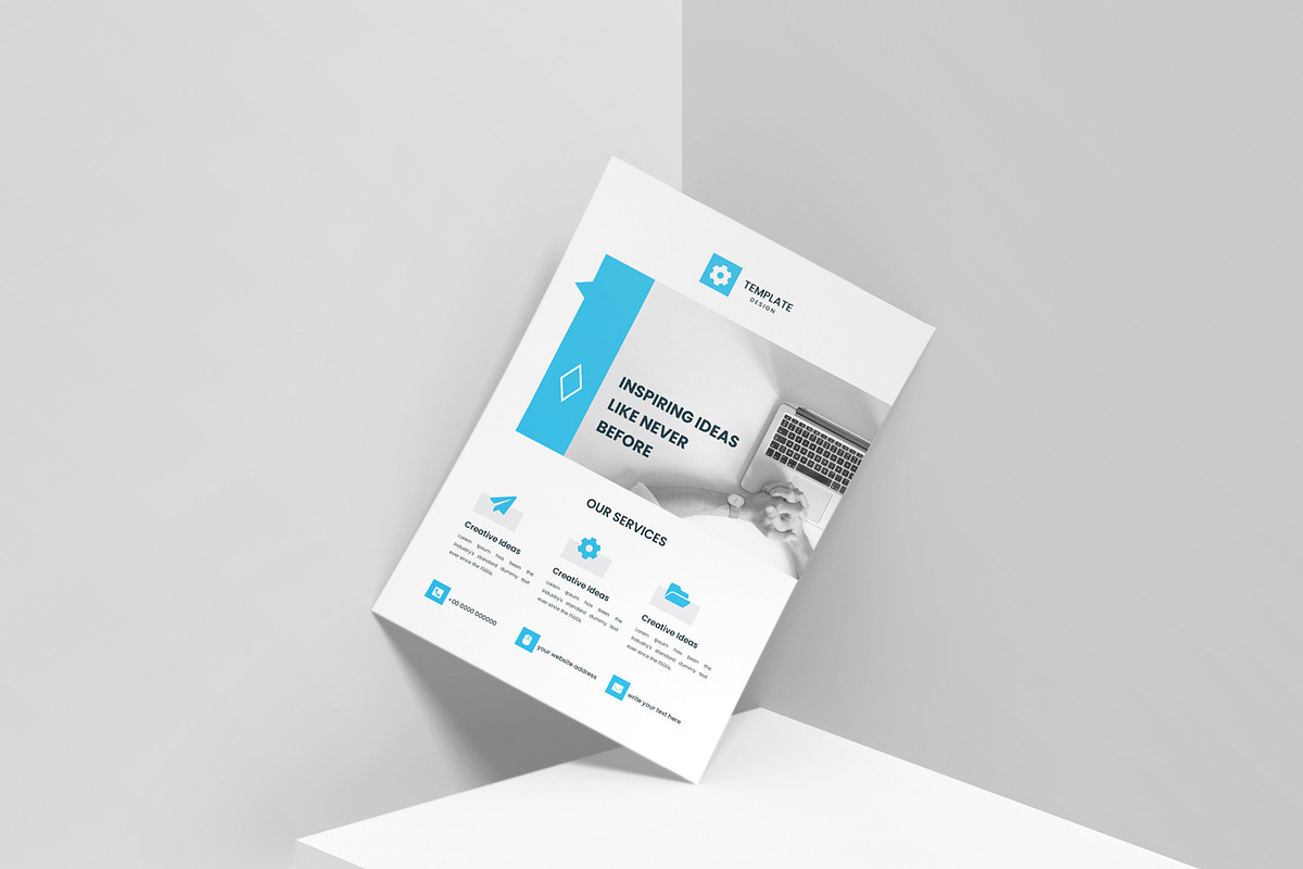 Clean Business Flyer Design Canva, a Flyer Template by mijli