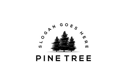 Pine Evergreen Fir Conifer Tree Logo | Branding & Logo Templates ...