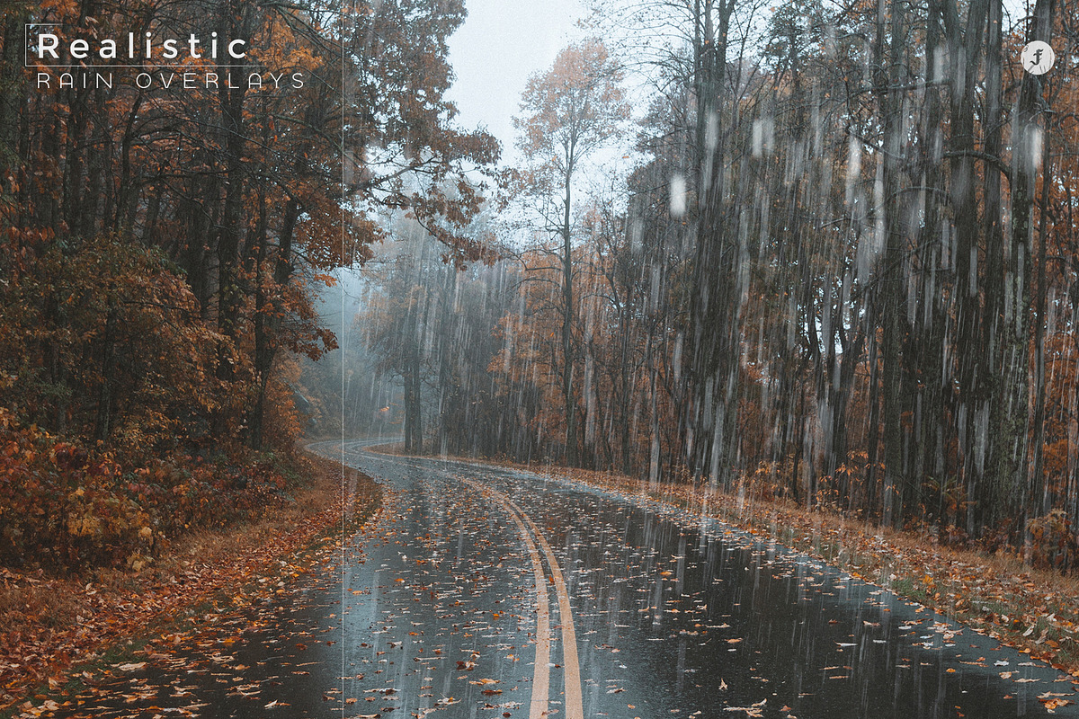 Realistic Rain Overlays, a Texture Graphic by Freezerondigital