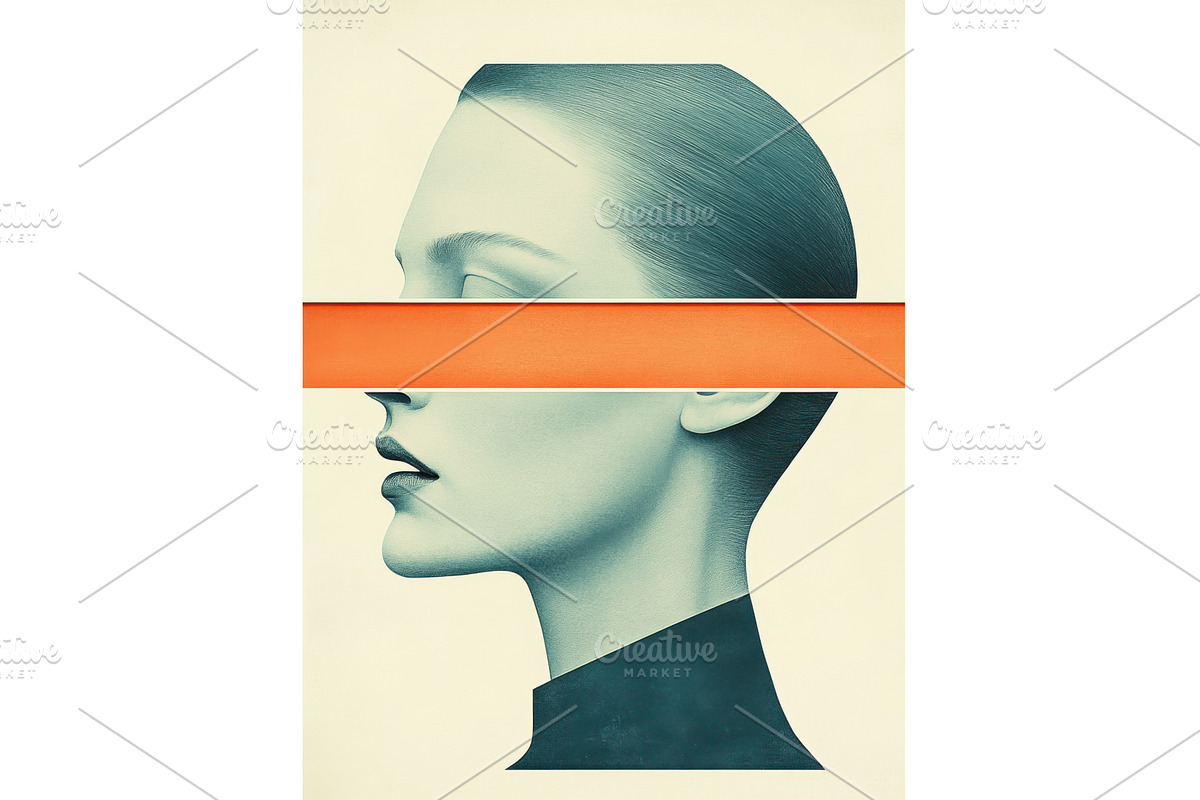 Artistic Profile Portrait of Woman, an Illustration by tilialucida