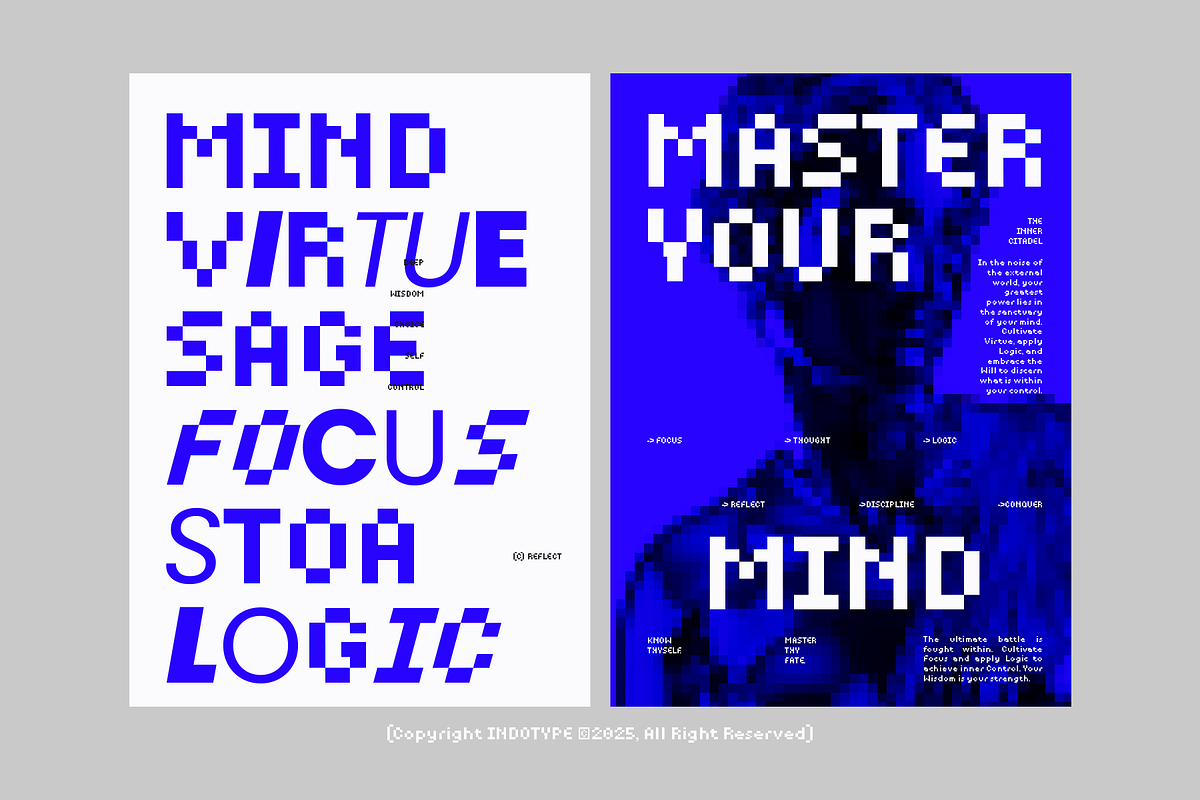 Gridbit - Bitmap Pixel Font, a Symbol Font by Indotype Foundry