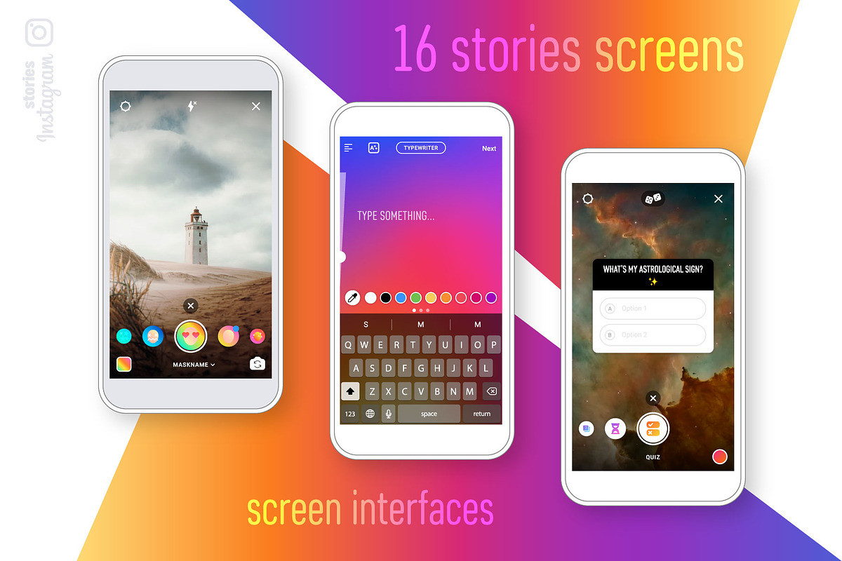 Instagram Stories Interfaces, a Social Media Template by karnofff