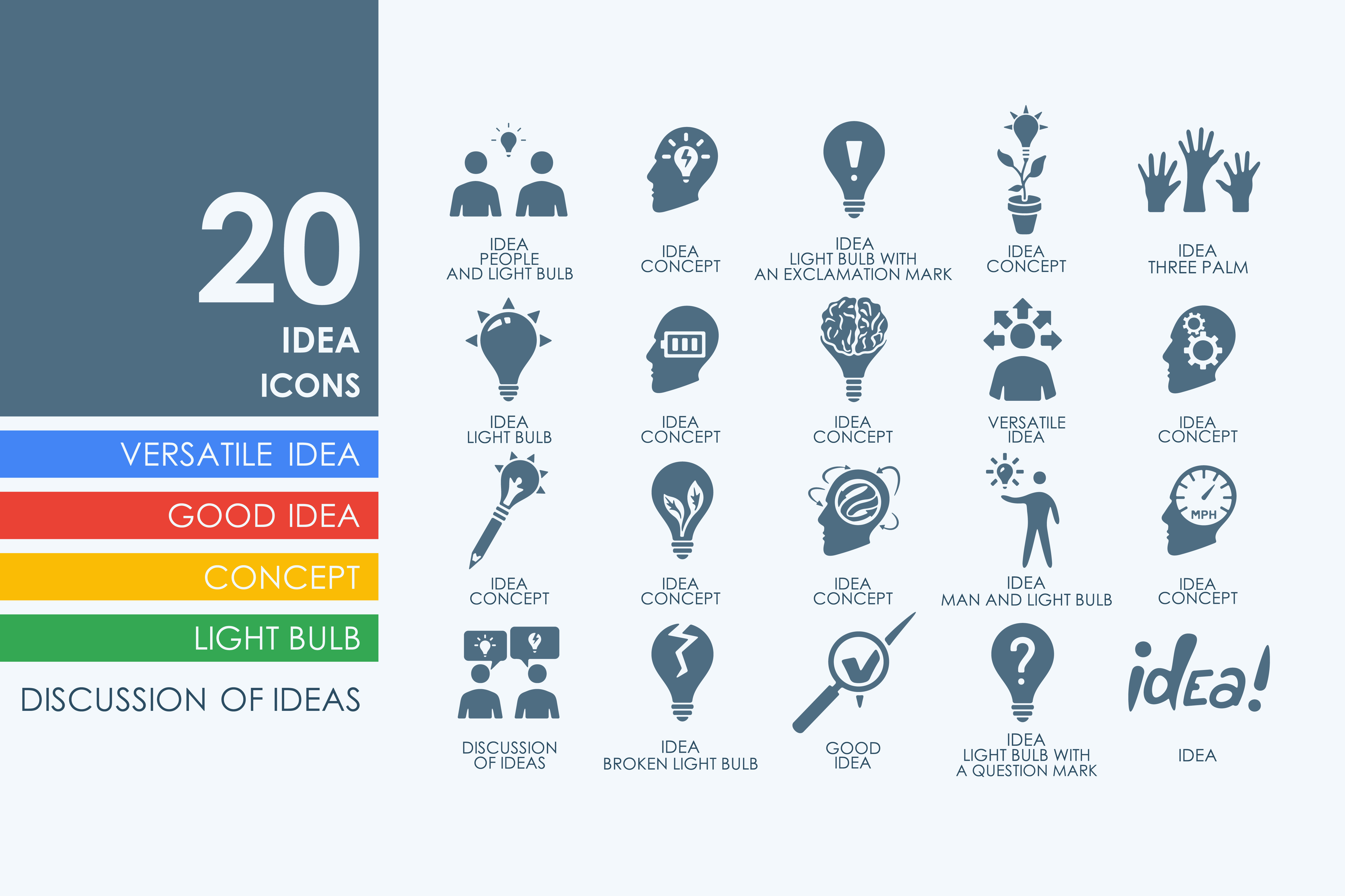 20 idea icons, an Icon by Palau