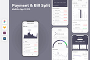 Payment & Bill Split App UI Kit, an UI Kit Template by uicube