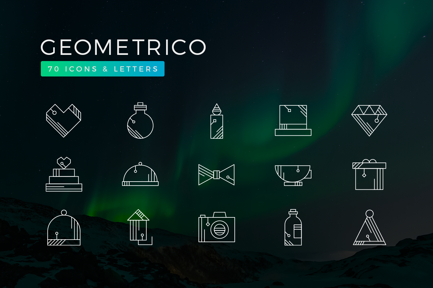 Geometrico Icons & Letters, an Outline Icon by P.F. Creative Lab ...