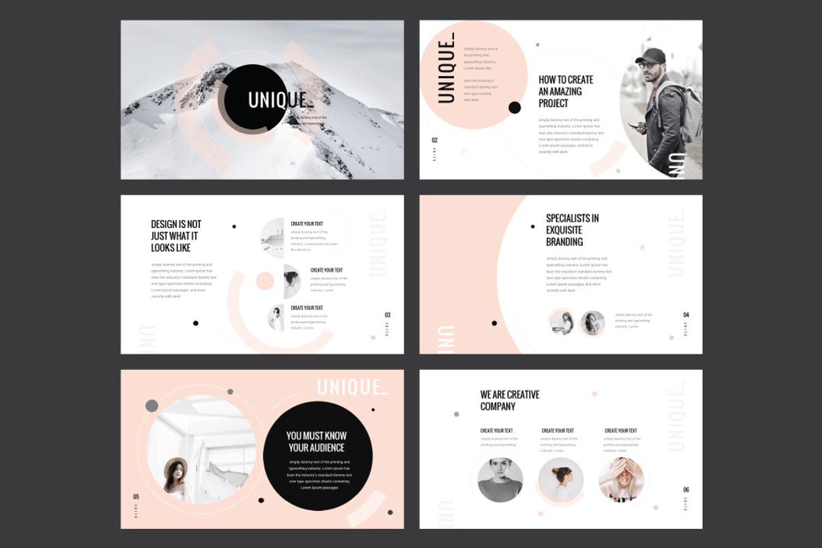 UNIQUE - Google Slide Template, a Presentation Template by Shafura