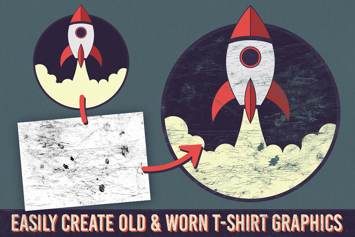 Washed & Worn T-Shirt Textures Pack, a Texture Graphic by Spoon Graphics