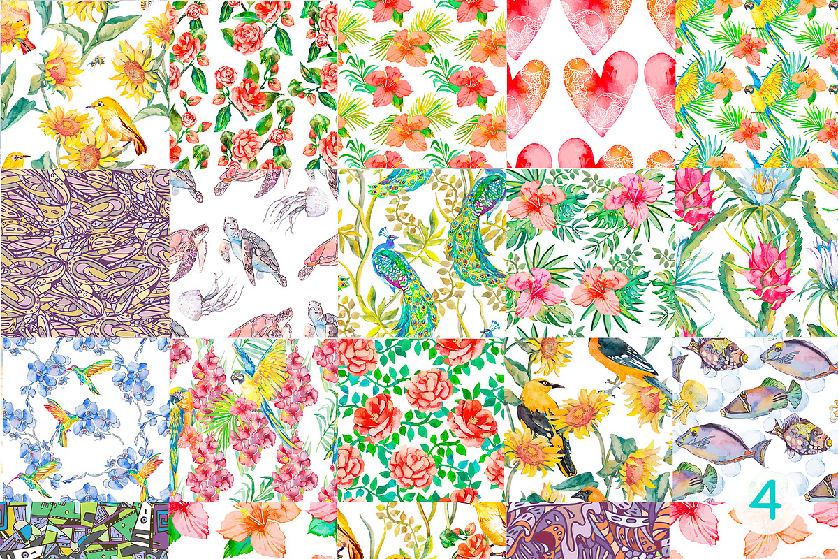 TOP 100 EPS patterns, a Pattern Graphic by Elizaveta